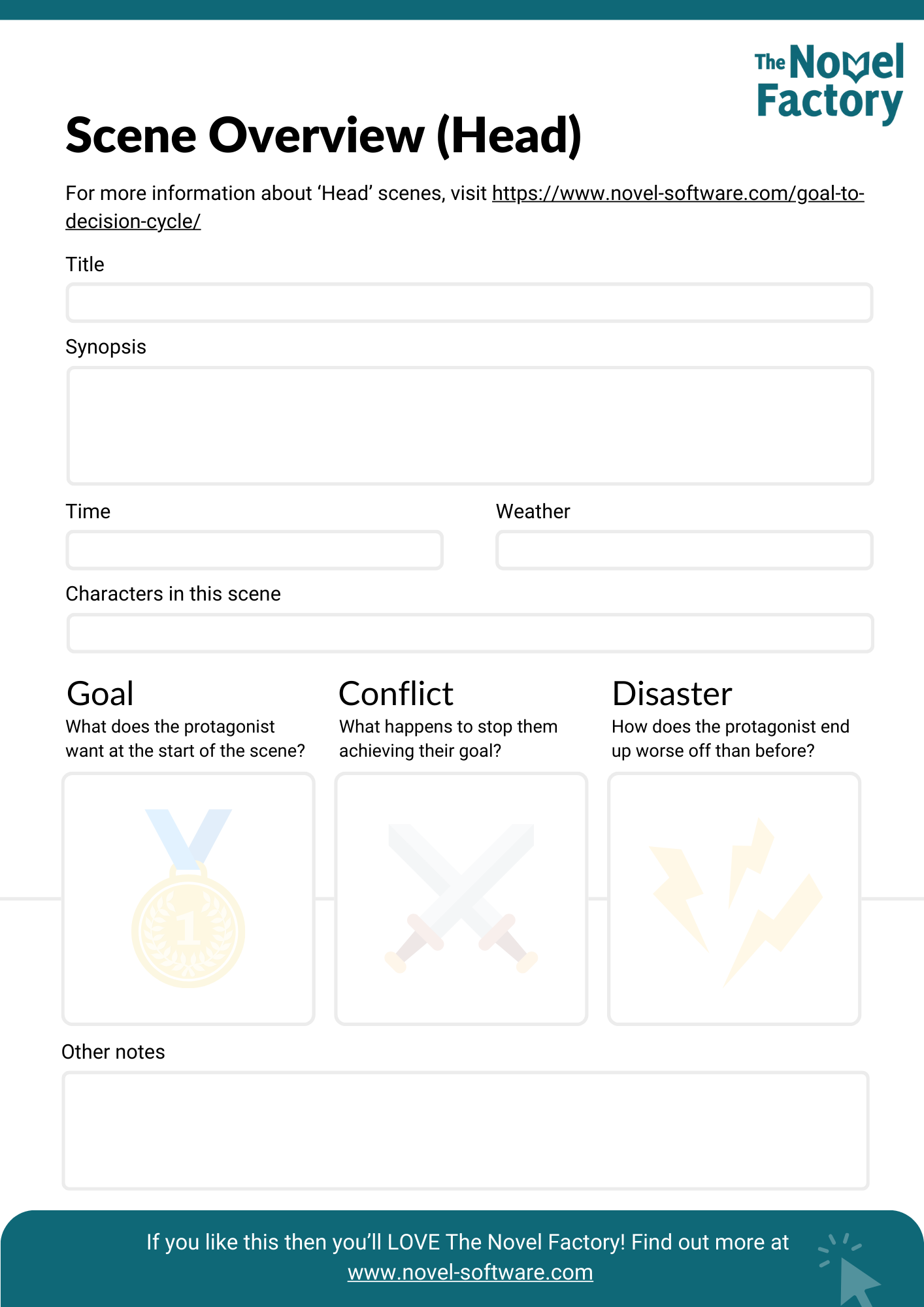 Book Writing Worksheets – Novel Factory